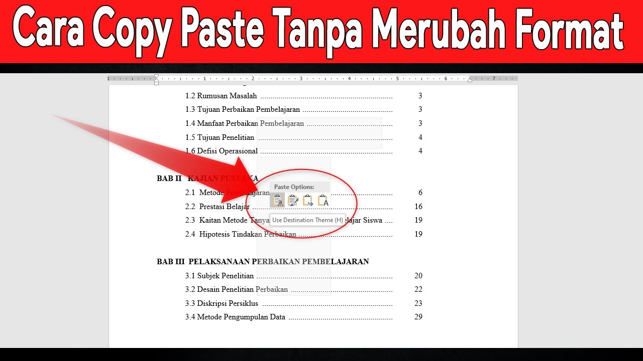 Cara Copy Paste Word Tanpa Merubah Format - YouTube