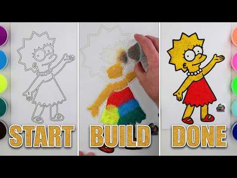 Lisa Simpson Color Sand Art 👩🏻‍🎨💗 The Simpsons Artwork #trending #trendingshorts #video #viral