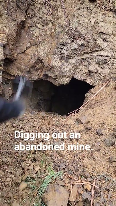 Digging out an abandoned mine.#mineexploration #mines #abandonedmine - YouTube