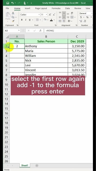 Excel Tips & Tricks - Auto sequence number rows #Shorts - YouTube