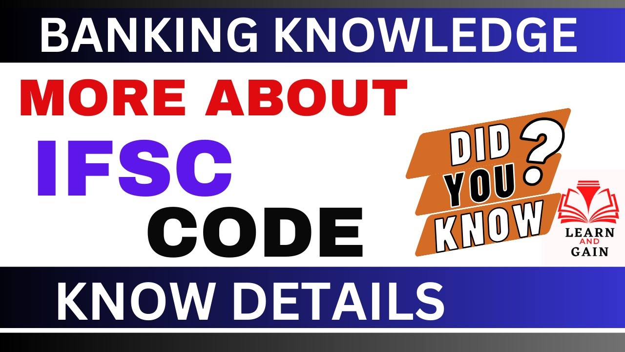 Know more about IFSC CODE - YouTube
