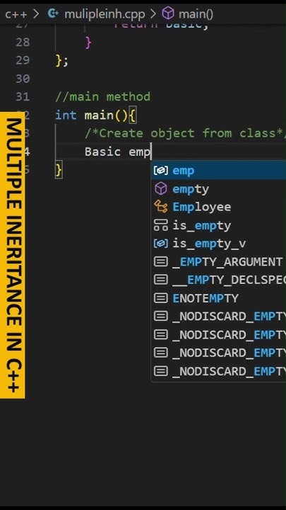 multiple inheritance in c++@ensolutions5210 #oop - YouTube