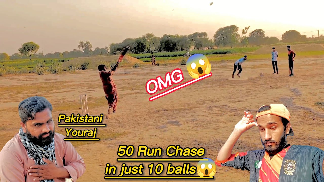 50 runs chase in just 10 balls / Pakistani youraj Batting very Well ...