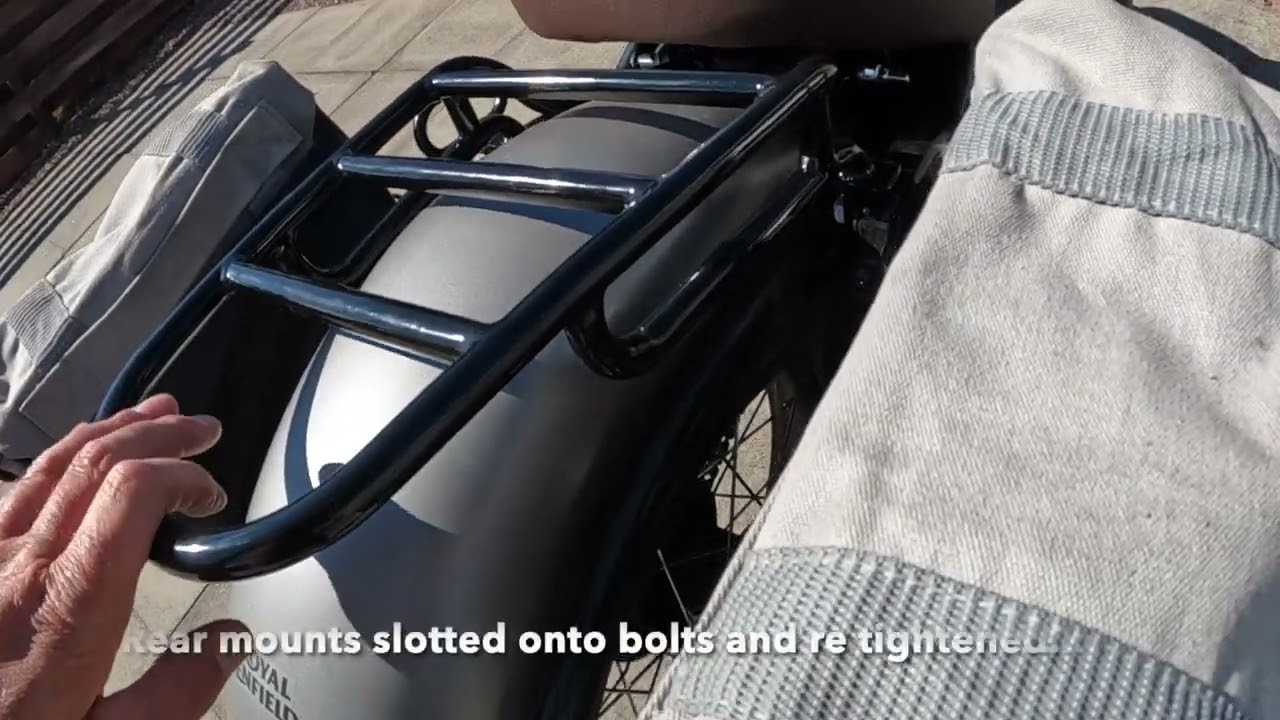 Royal Enfield New Classic 350; #3, Rear luggage rack in place of ...