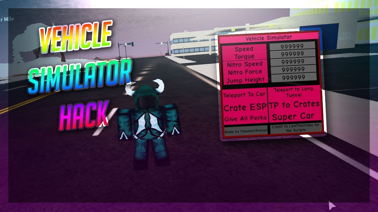 Vehicle Simulator Hack/Script | TP to Crates | Super Car and much More ...