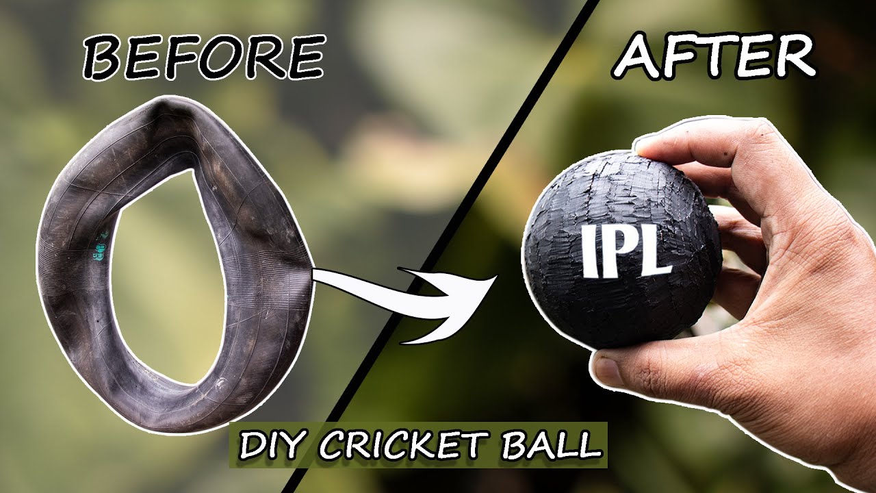 How to make a Cricket ball at home | out of car tube | DIY cricket ball ...