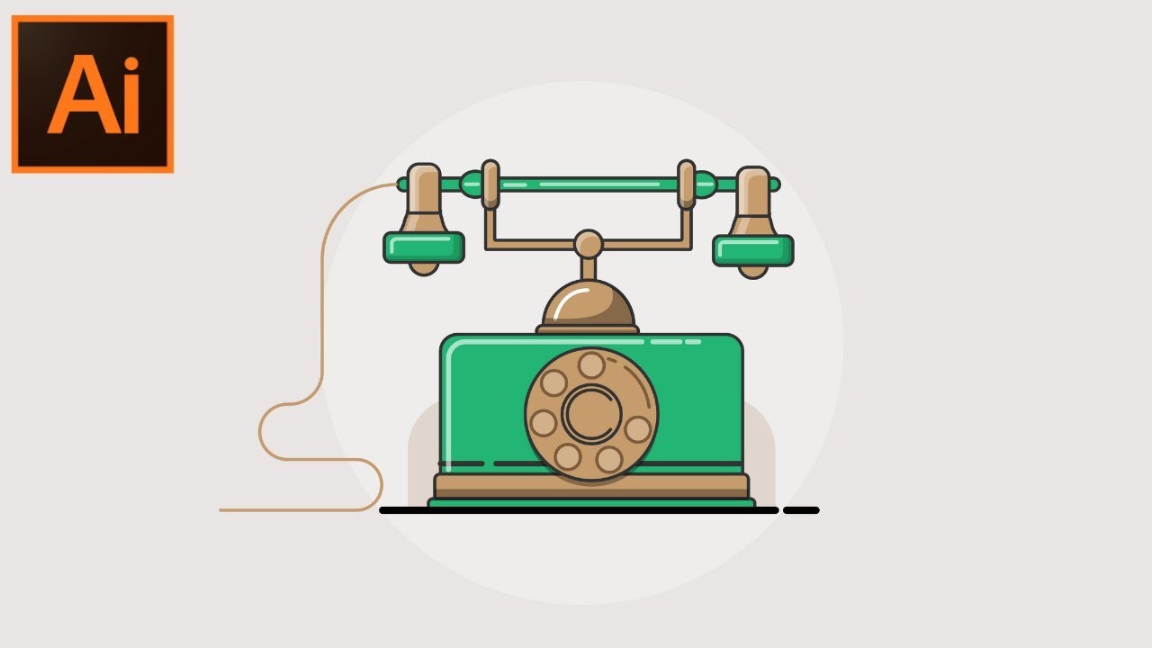 Vector Outline Illustration Adobe Illustrator CC tutorial - YouTube