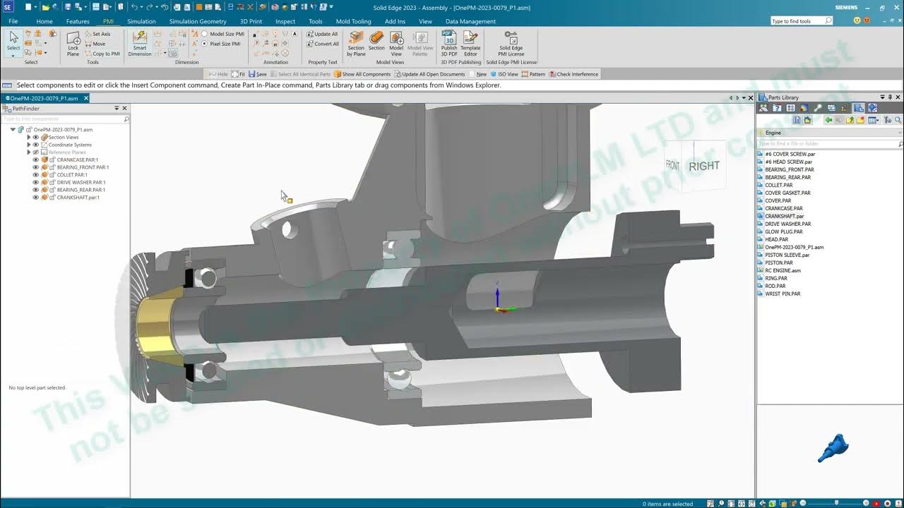 Solid Edge Trial Exercise 4 - Assembly Design - YouTube