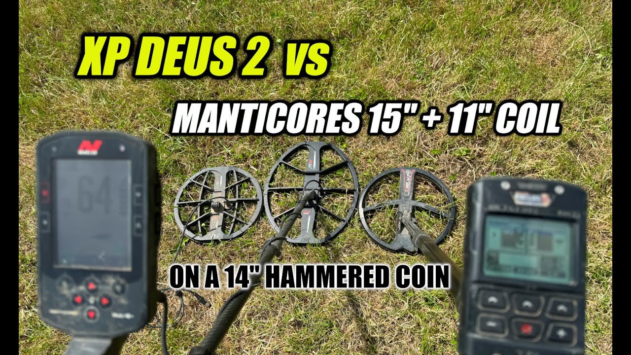 Minelab Manticore vs XP Deus 2 depth test - YouTube