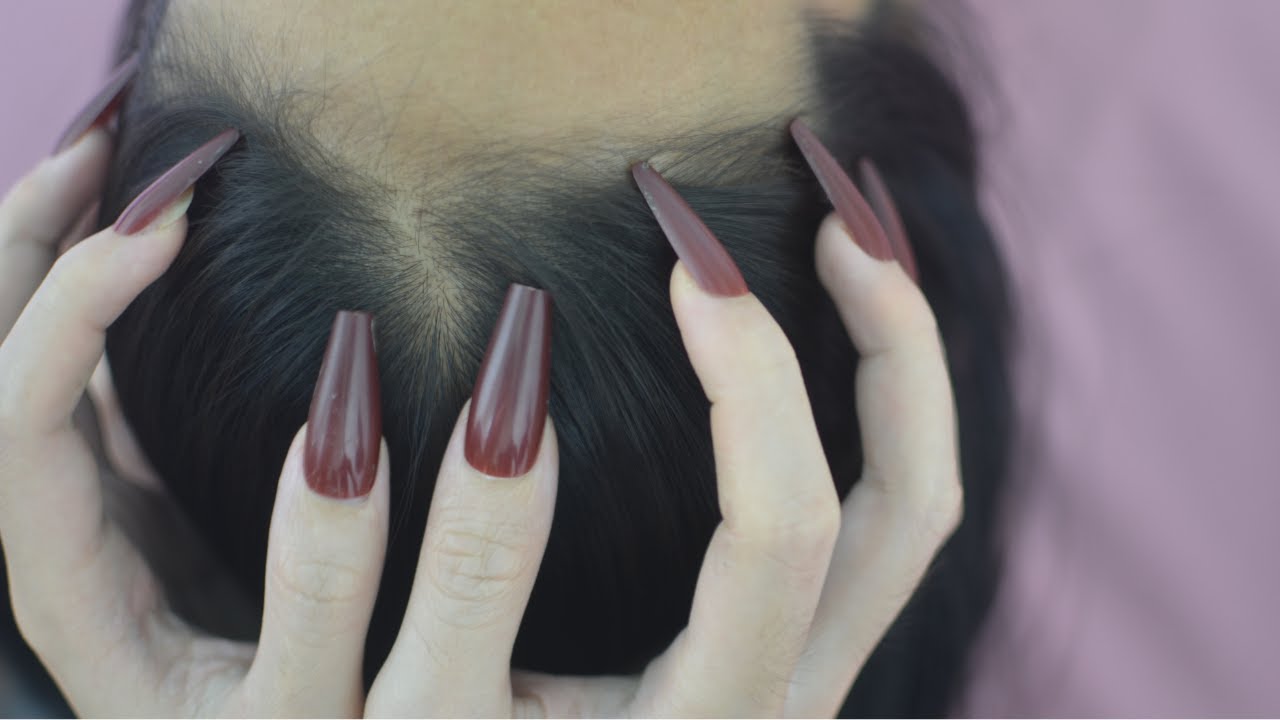 ASMR Head Scratching Massage, Long Nails Scratching Sounds For Rest And ...
