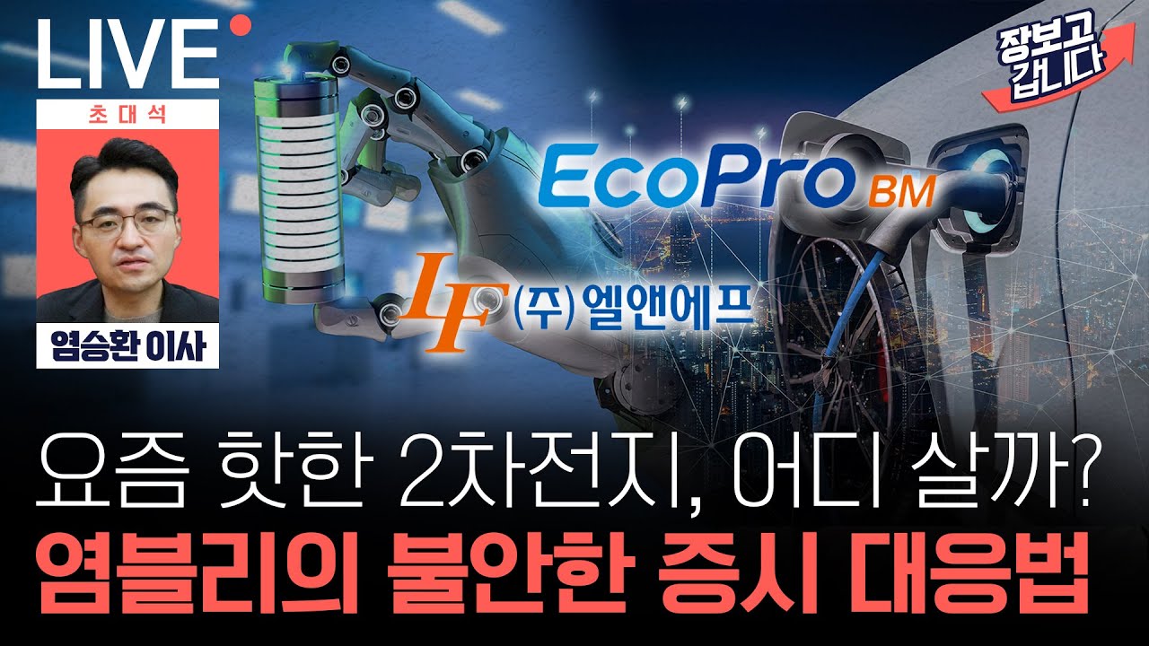 요즘 핫한 에코프로 형제들 엘앤에프 등 2차전지 소재주 혹시 놓쳐도 걱정 없다 염블리가 제안하는 올해 증시 투자법은