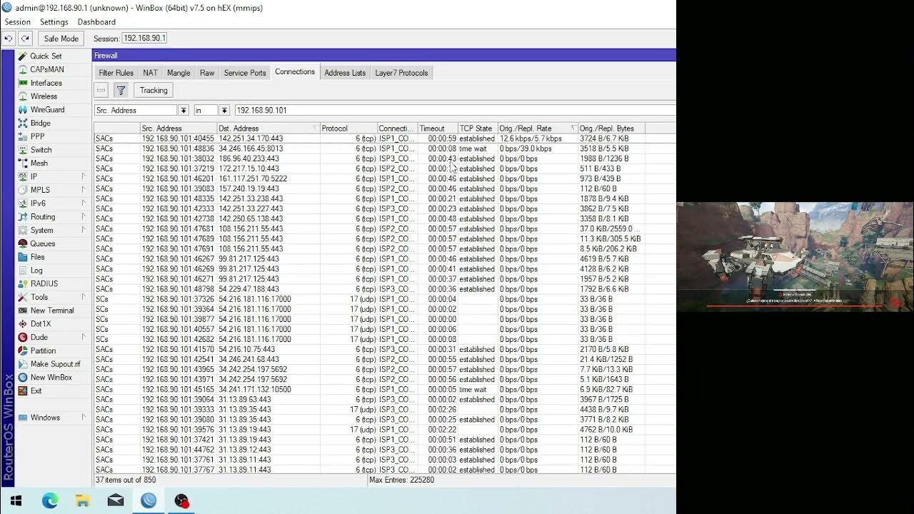 MikroTik Como encontrar puertos de juegos o aplicaciones para QoS - YouTube