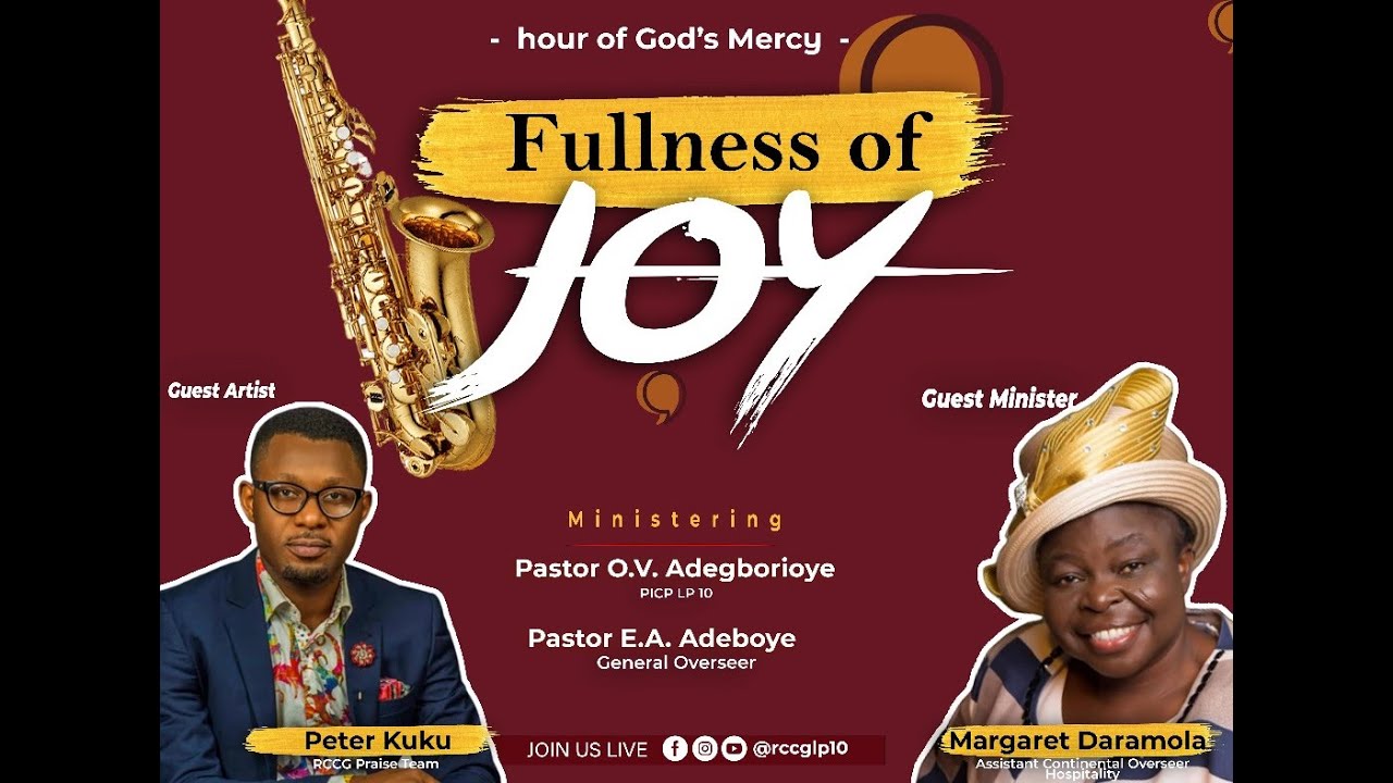 HOUR OF GOD'S MERCY | FULLNESS OF JOY WITH Pastor Mrs Margaret Daramola ...
