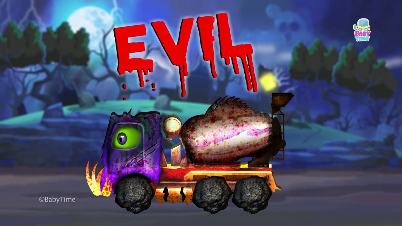 Trailer War Good Vs Evil Scary Heavy Vehicles Halloween Videos For Kids ...