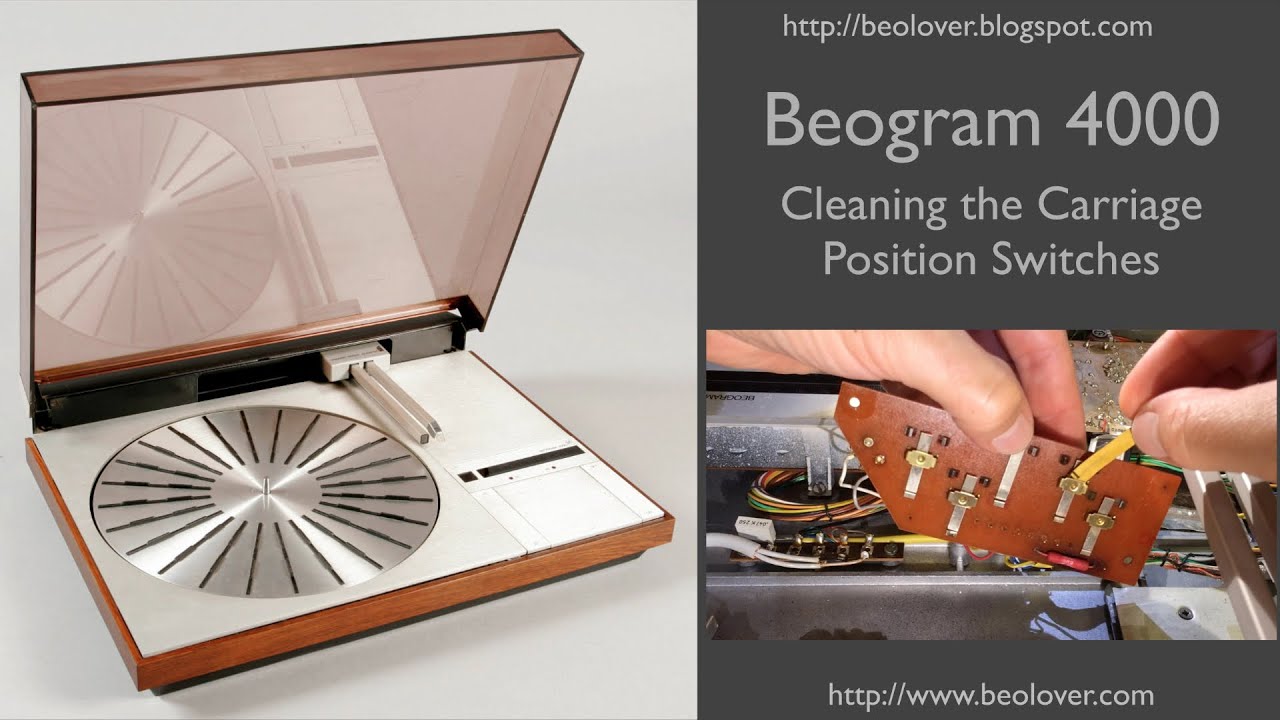 Beogram 4000: Cleaning the Carriage Position Switches - YouTube