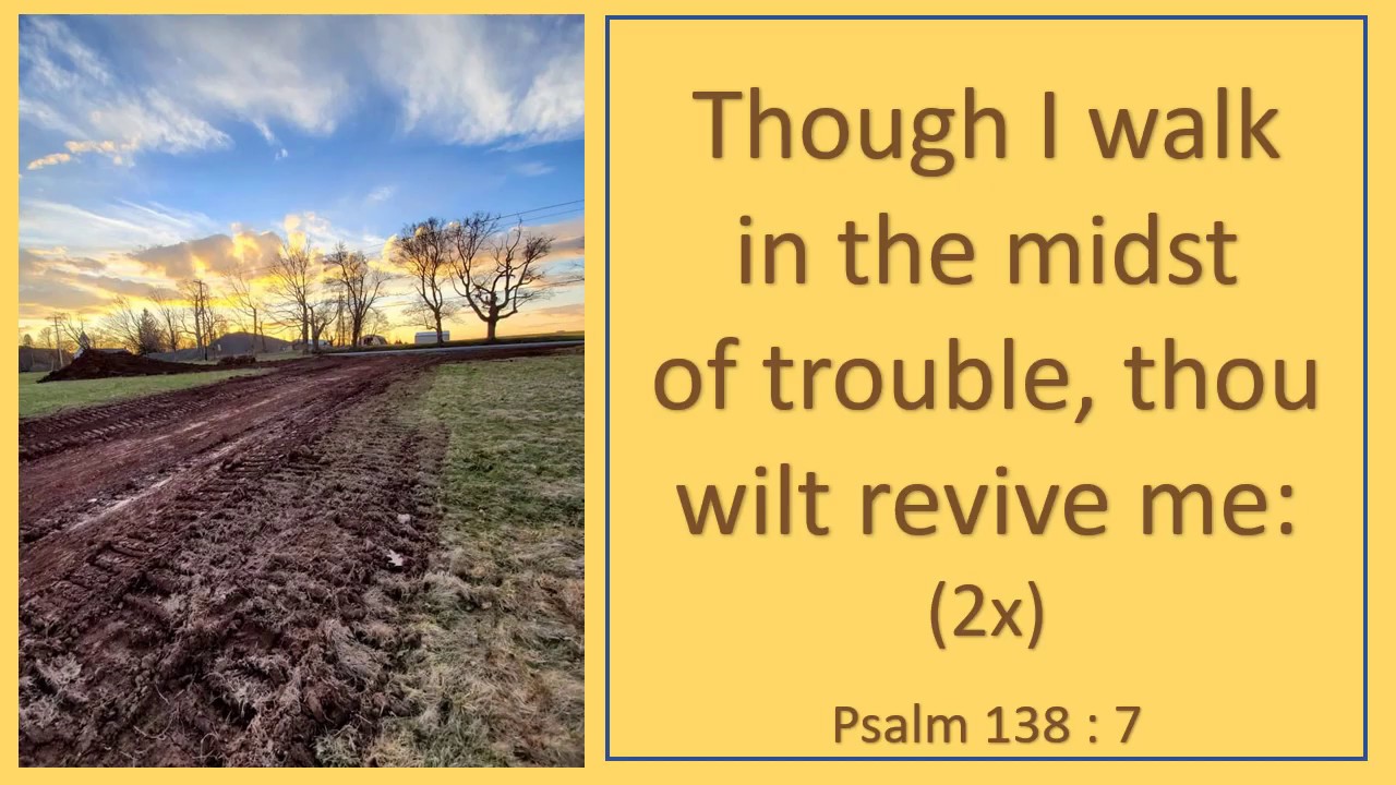 Psalm 138:7 Though I walk in the midst of trouble,KJV singalong w ...