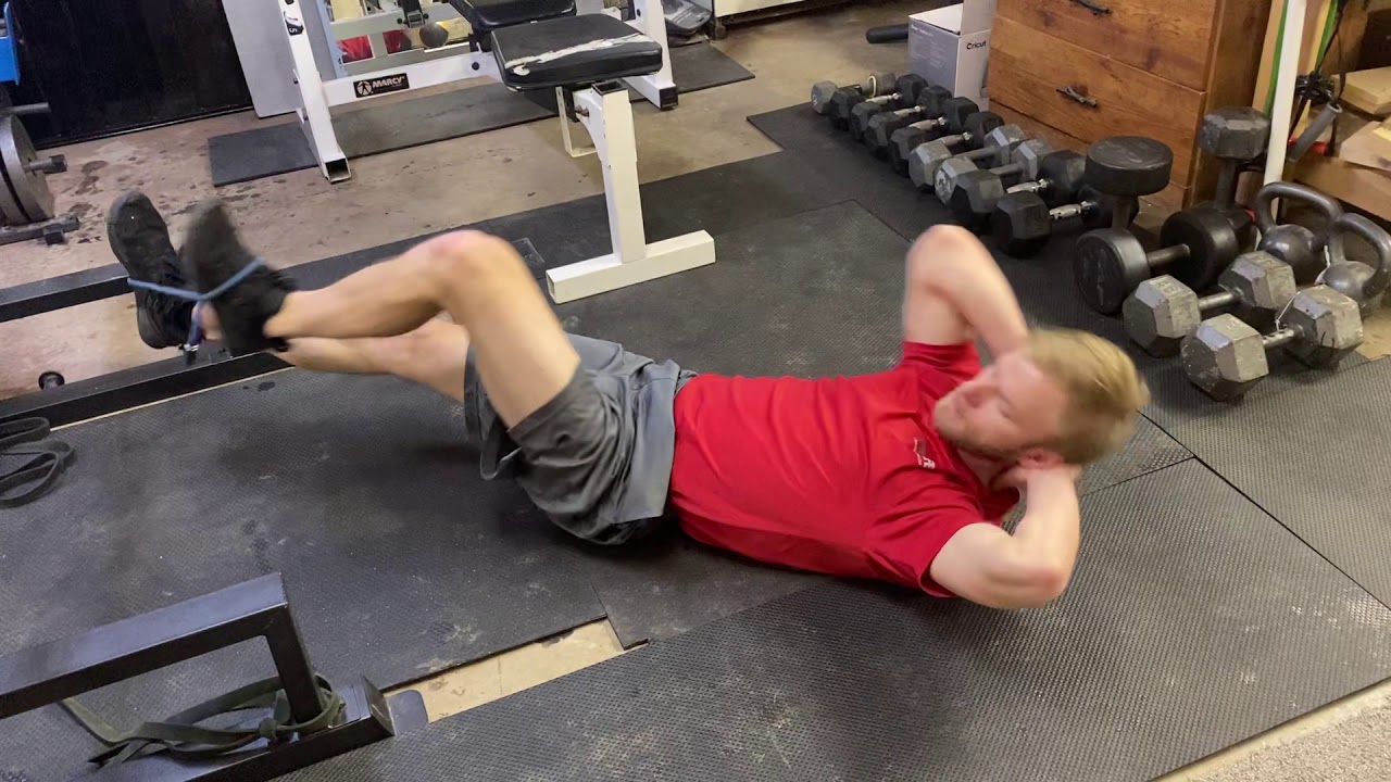 Mini Band Bicycle Crunches - YouTube