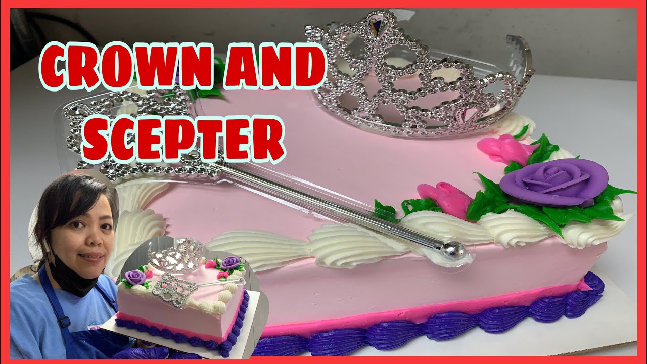 CROWN AND SCEPTER | ICE CREAM CAKE DECORATION - YouTube