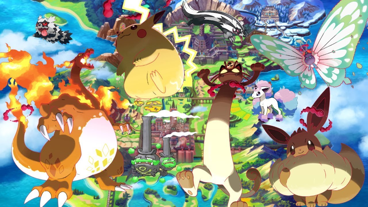 Pokémon Sword & Shield | All Gigantamax from Kanto + Hoenn's Form ...