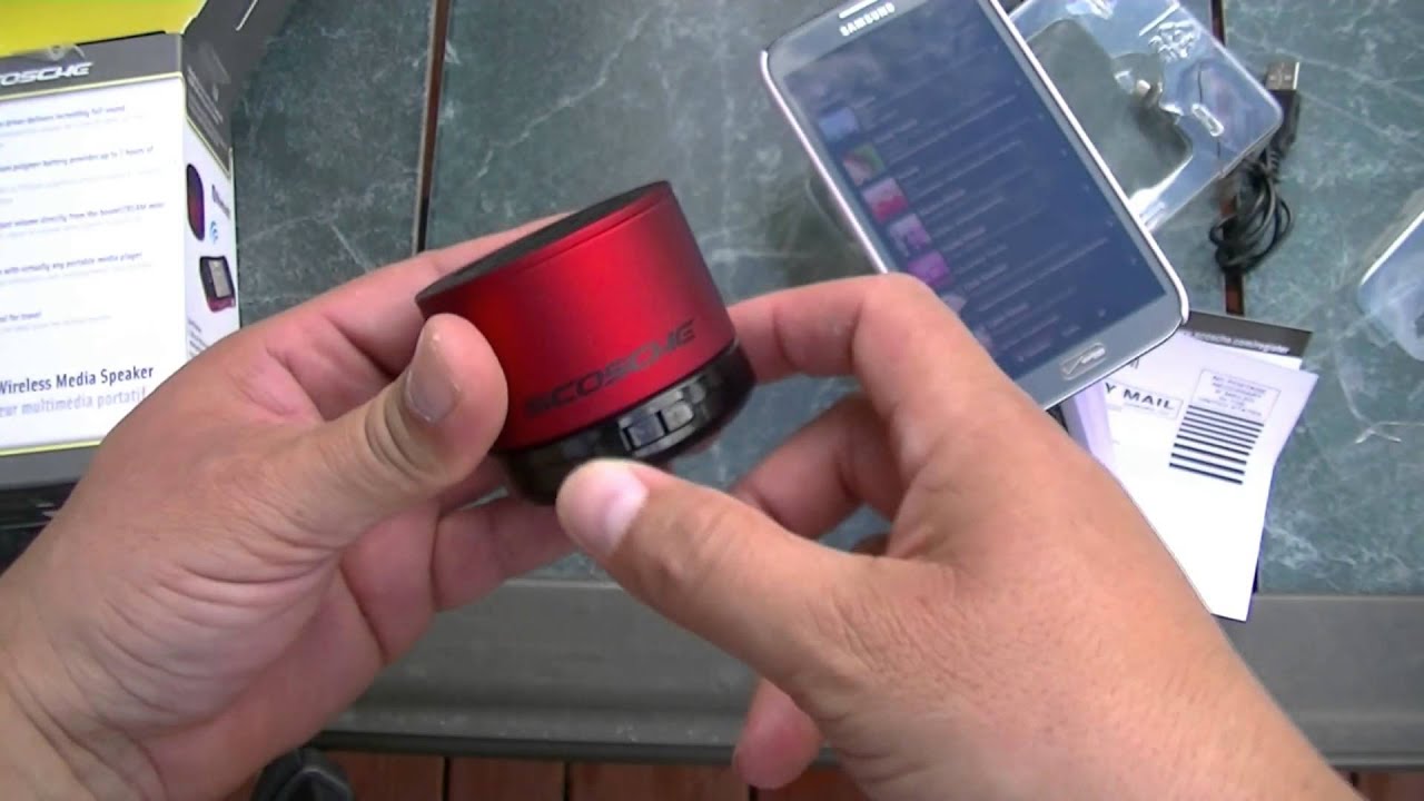 Samsung Galaxy Note 2 & Schosche Bluetooth Speaker - YouTube