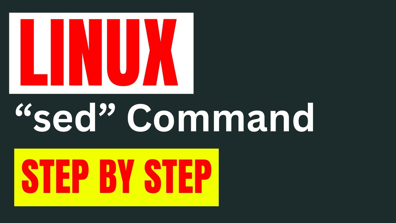 Linux "sed" command tutorials -10 || step by step explanation || kk || - YouTube