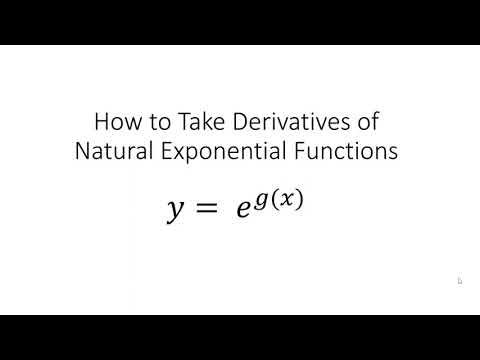 How to Take Derivatives of Natural Exponential Functions - YouTube