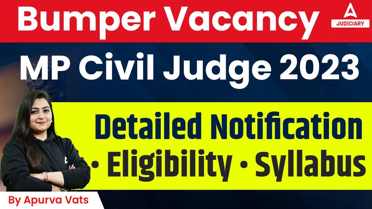 MP Civil Judge Vacancy 2023 Out | MP Judiciary Notification | MPCJ | MP Judicial Services - YouTube