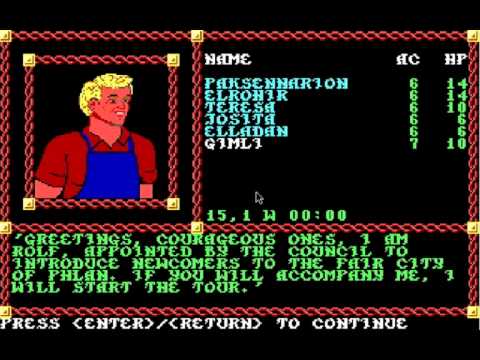 Let's Play Pool of Radiance 1 - Intro, Character Creation, & "Tour ...