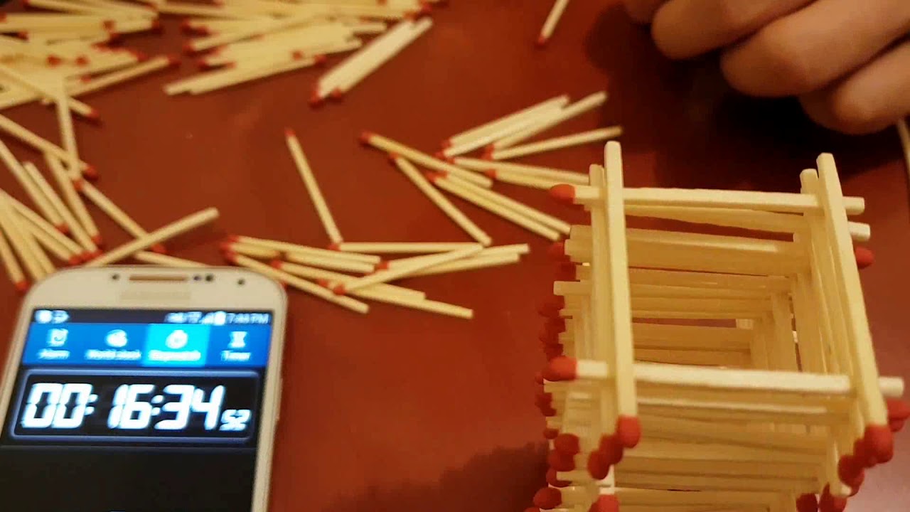 [Challenge] to make a match tower | 성냥탑 만들기 도전 | 꿈꾸는 아빠 - YouTube