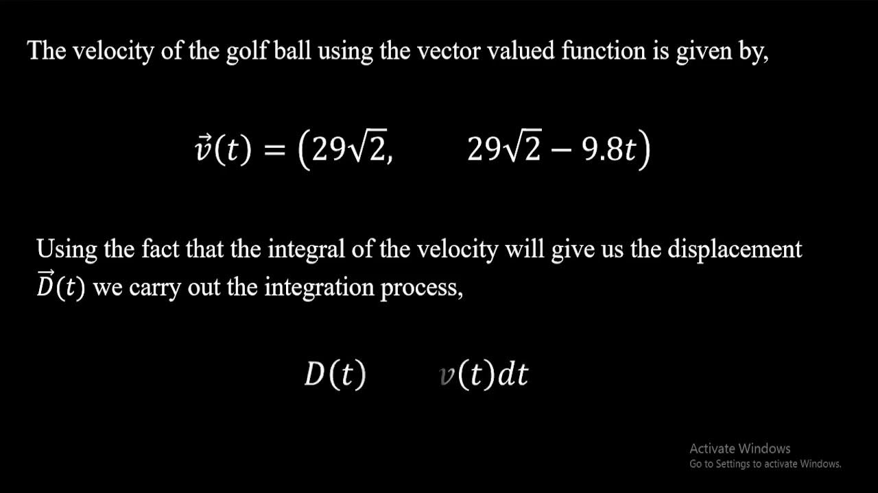 Application of Vectors, Vector Valued Function, Matrix & Vector Calculus to Projectile Motion ...