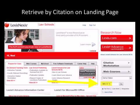 LexisNexis Retrieve Case by Citation - YouTube