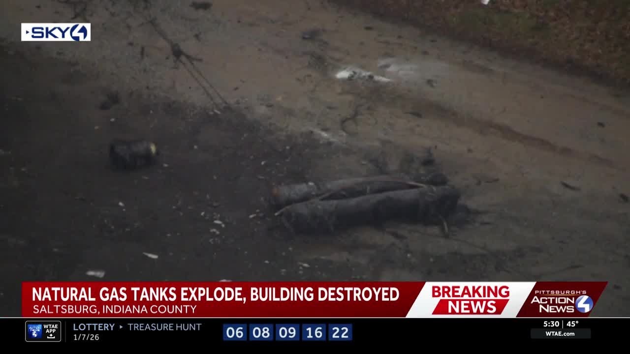 Building destroyed after several natural gas tanks exploded in Indiana ...
