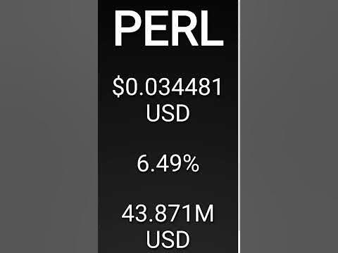 Crypto Update for PERL, number 8 gaining crypto on Friday, 10 March #PERL #cryptocoin # ...