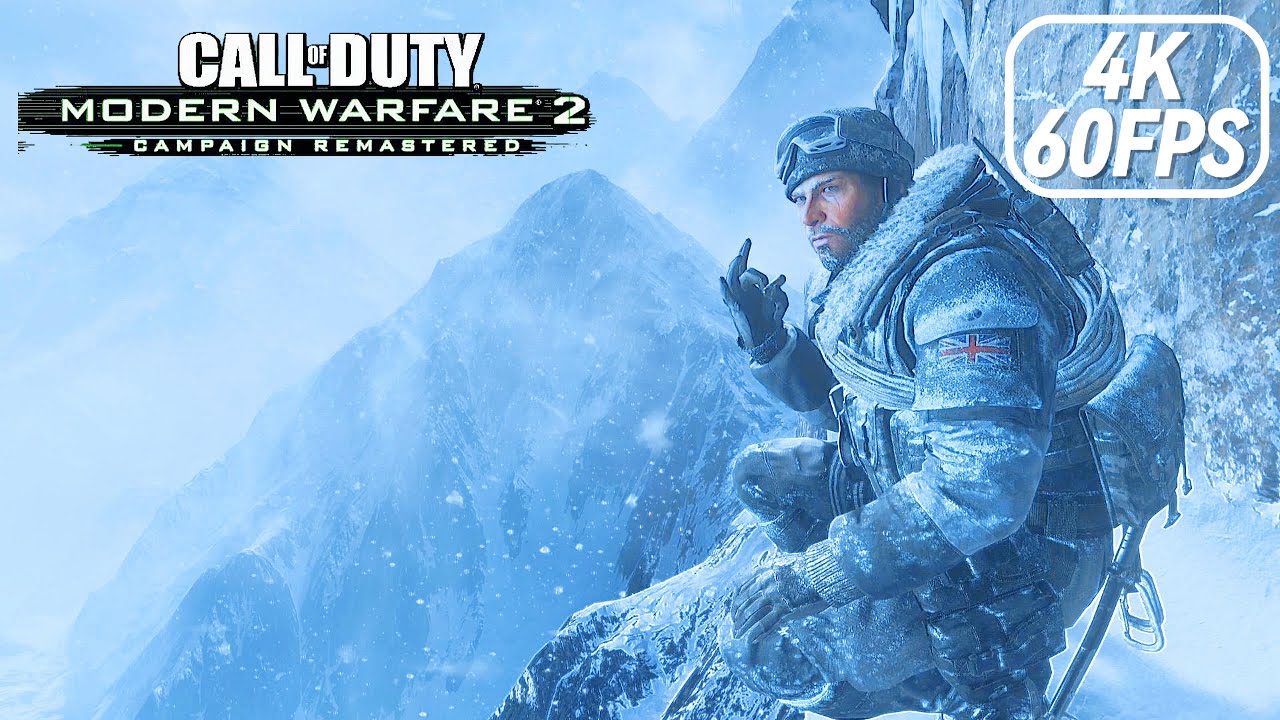 Modern Warfare 2 Campaign Remastered Cliffhanger Mission Gameplay (4K ...