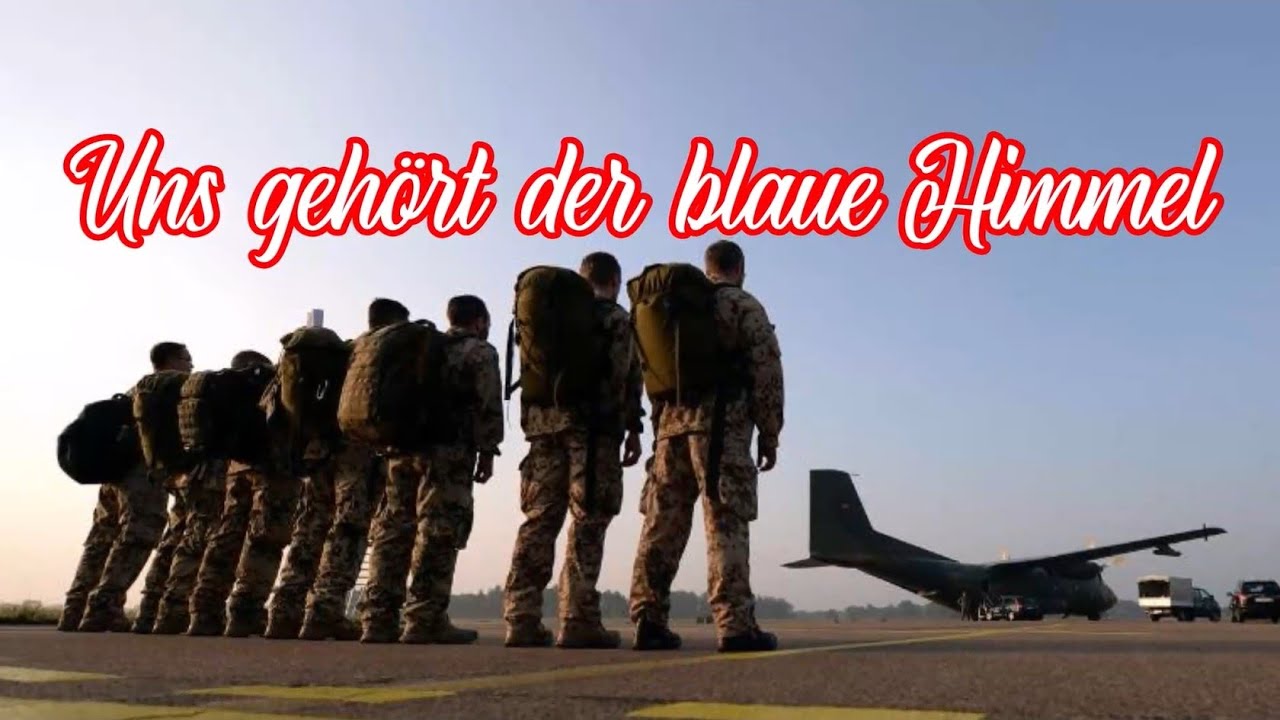 Uns gehört der blaue Himmel - German Paratrooper Song - YouTube