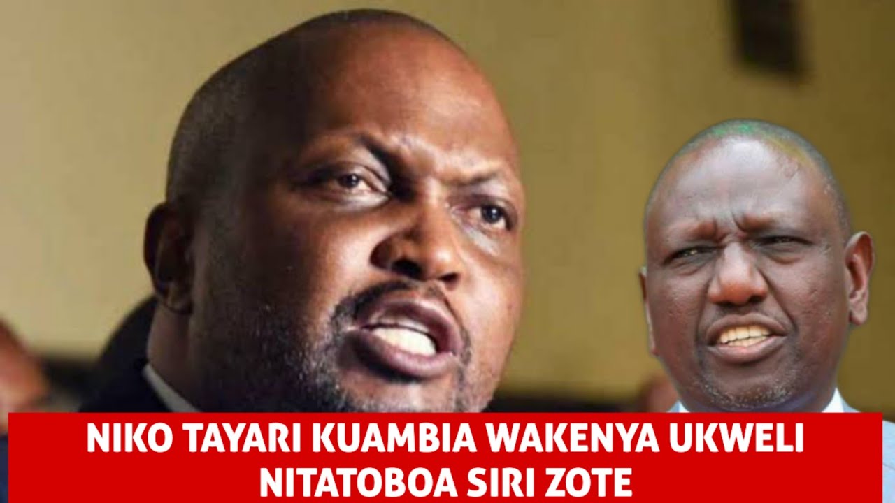 RUTO HATA UKINIVUTA KAZI NITATOBOA SIRI KWA WAKENYA NITAMBIA WAKENYA UKWELI !! MOSES KURIA ANGRY ...