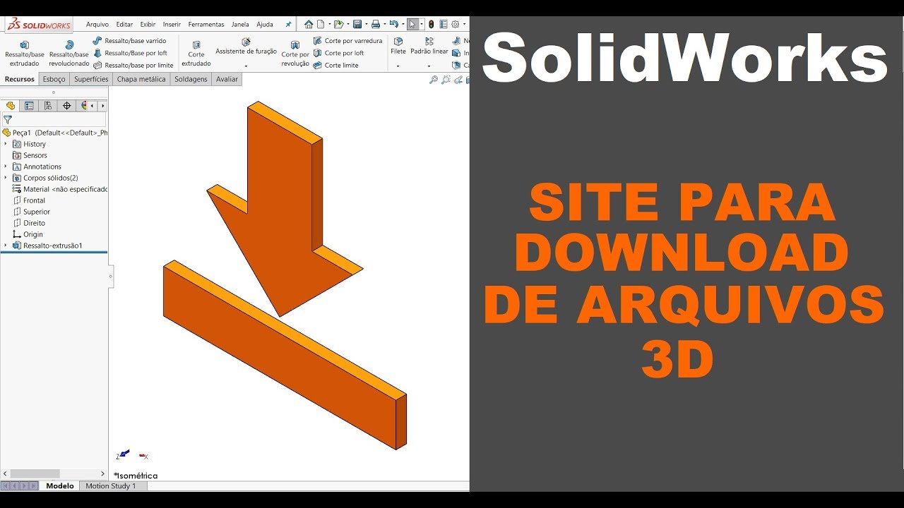 SOLIDWORKS | SITE COM ARQUIVOS 3D PARA DOWNLOAD #solidworks - YouTube