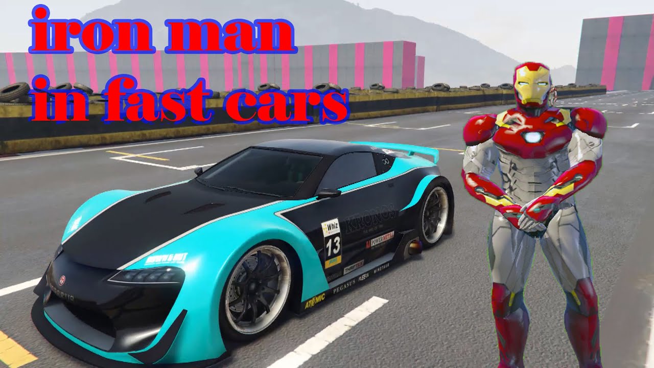 iron man in amazing cars test drive (superheroes in cars) part 1 - YouTube