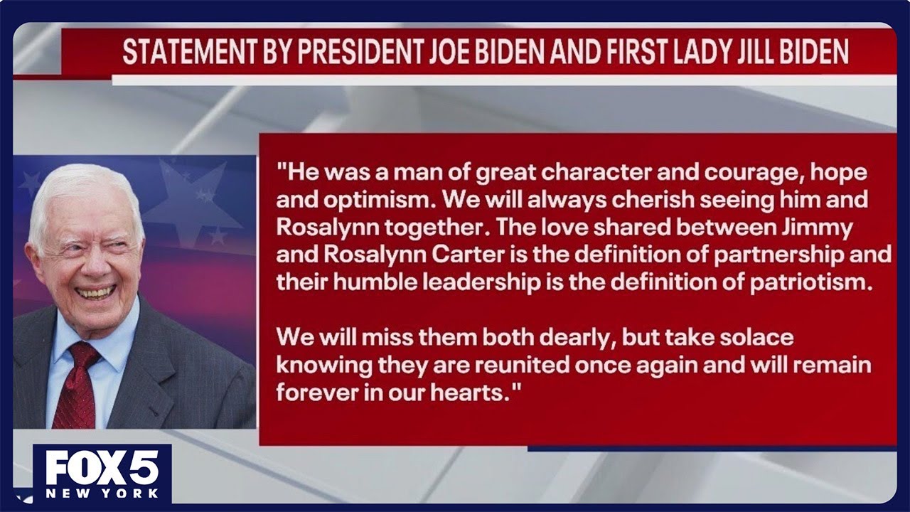 Officials react to death of former president Jimmy Carter - YouTube