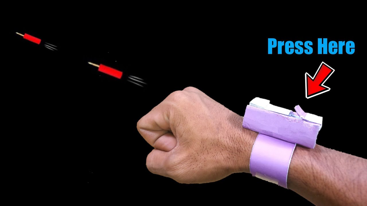 Very Easy || How To Make Paper Wrist Gun That Shoots Paper Bullets ...