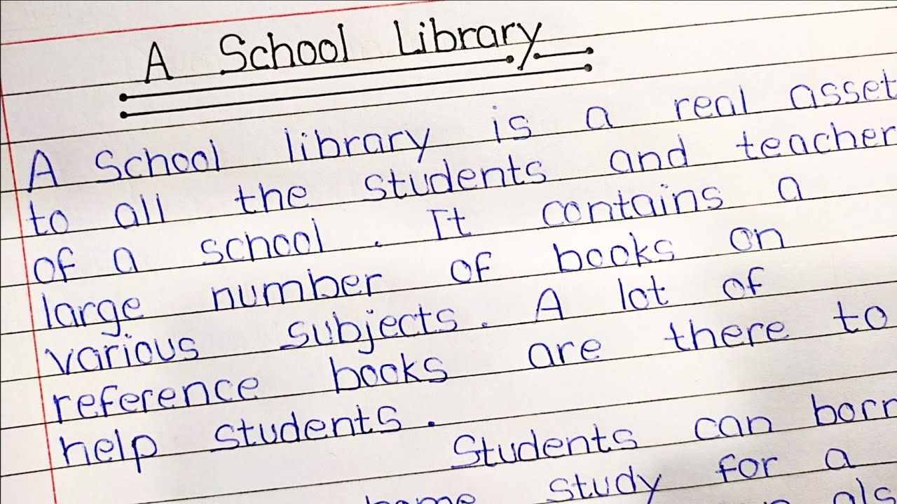 Essay On A School Library In English || A School Library Essay In ...