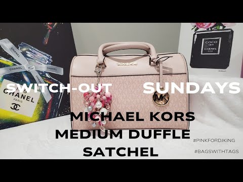 Switch-Out Sunday/WIMB Michael Kors Medium Duffle Bag!! #michaelkors # ...