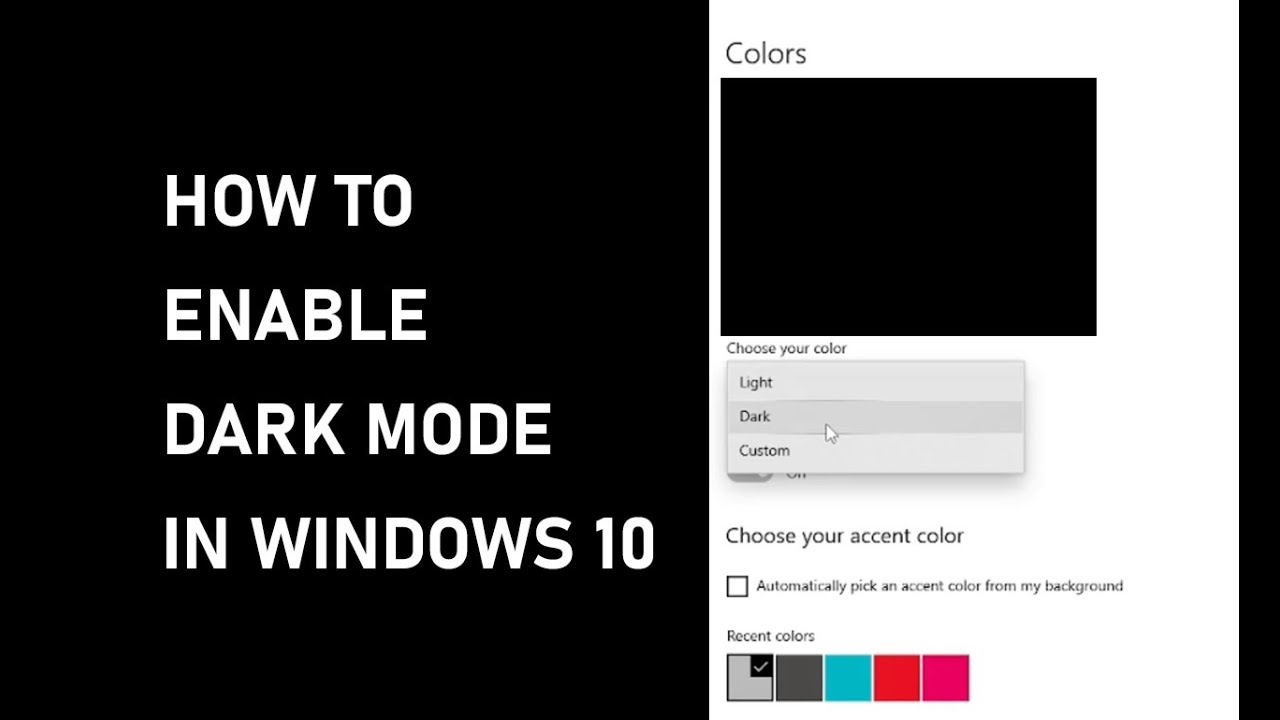 How To Enable Dark Mode In Windows 10 Fixed YouTube how-to-enable-dark-mode-in-windows-10-fixed-youtube