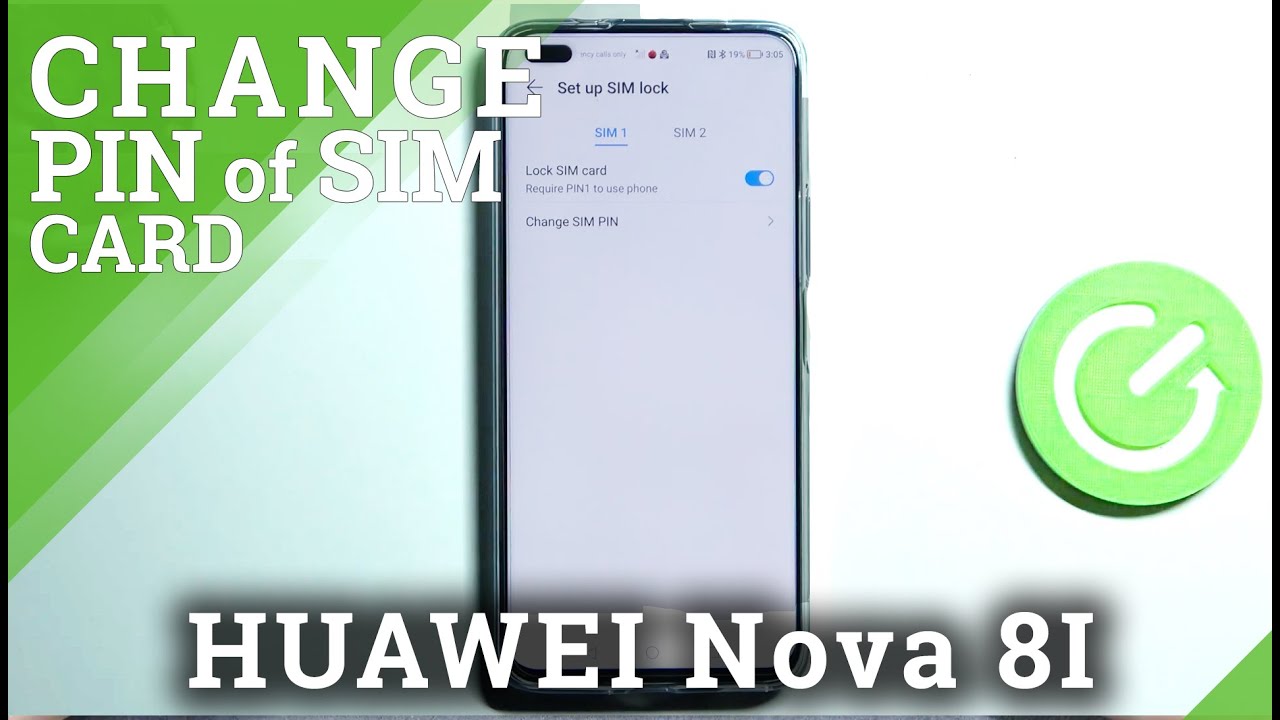 How to Lock SIM Card with SIM PIN on HUAWEI Nova 8I - YouTube