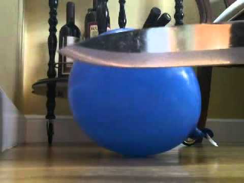 Giant Knife pop blue balloon - YouTube