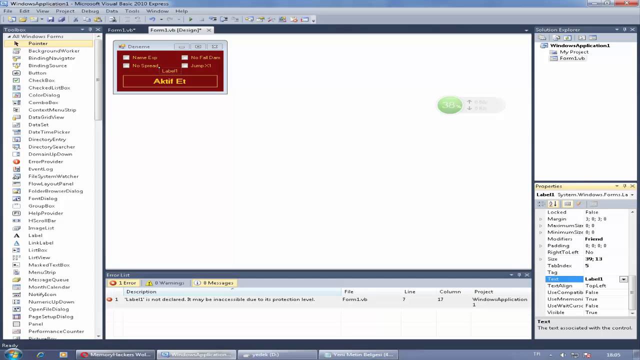 Visual Basic Mini Hack Kodlama Bypassız - YouTube