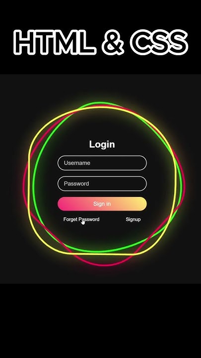 Login Form In Html And Css Amin Codinghtml Css Coding Javascript Reels Youtube 4836