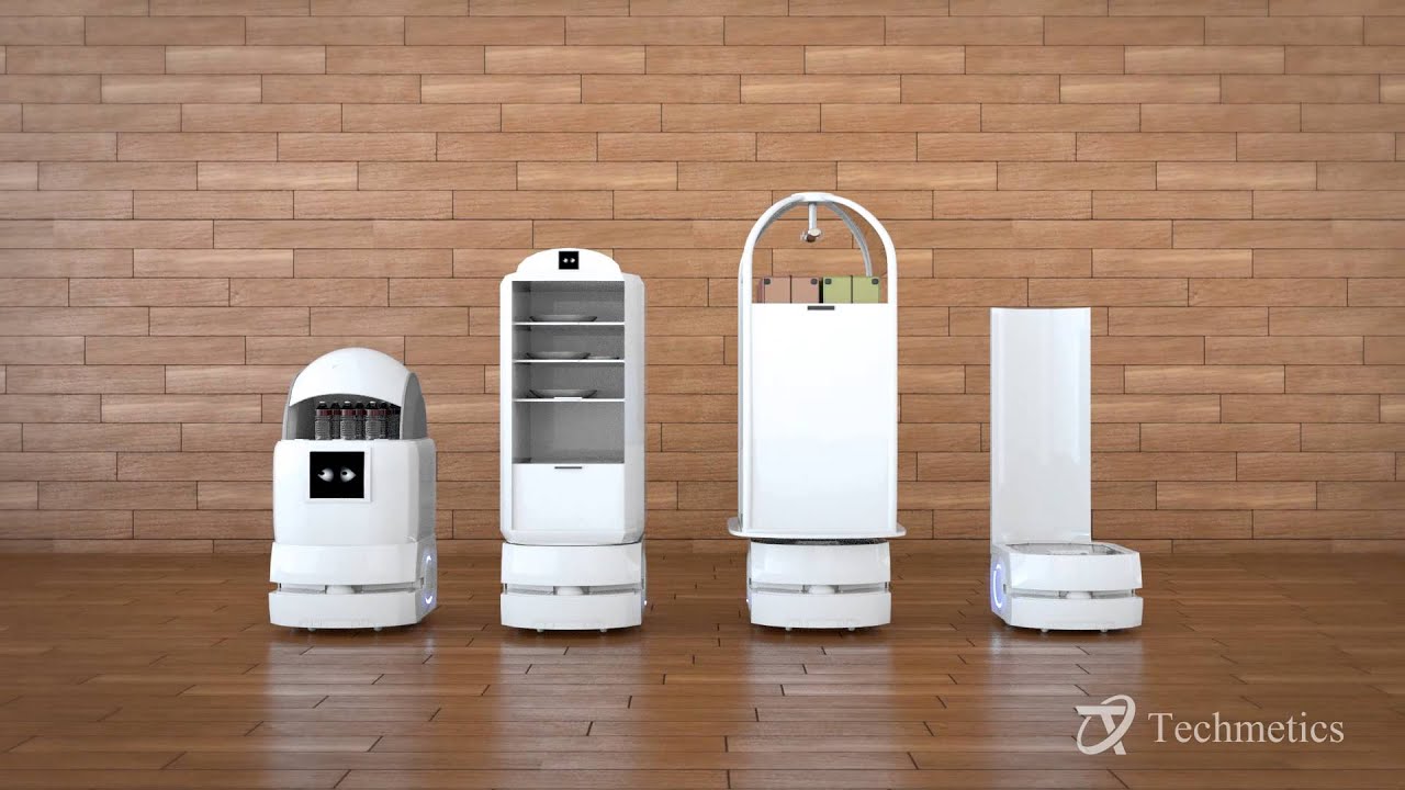 Techmetics Hotel service Robot - Techi the Robot - YouTube