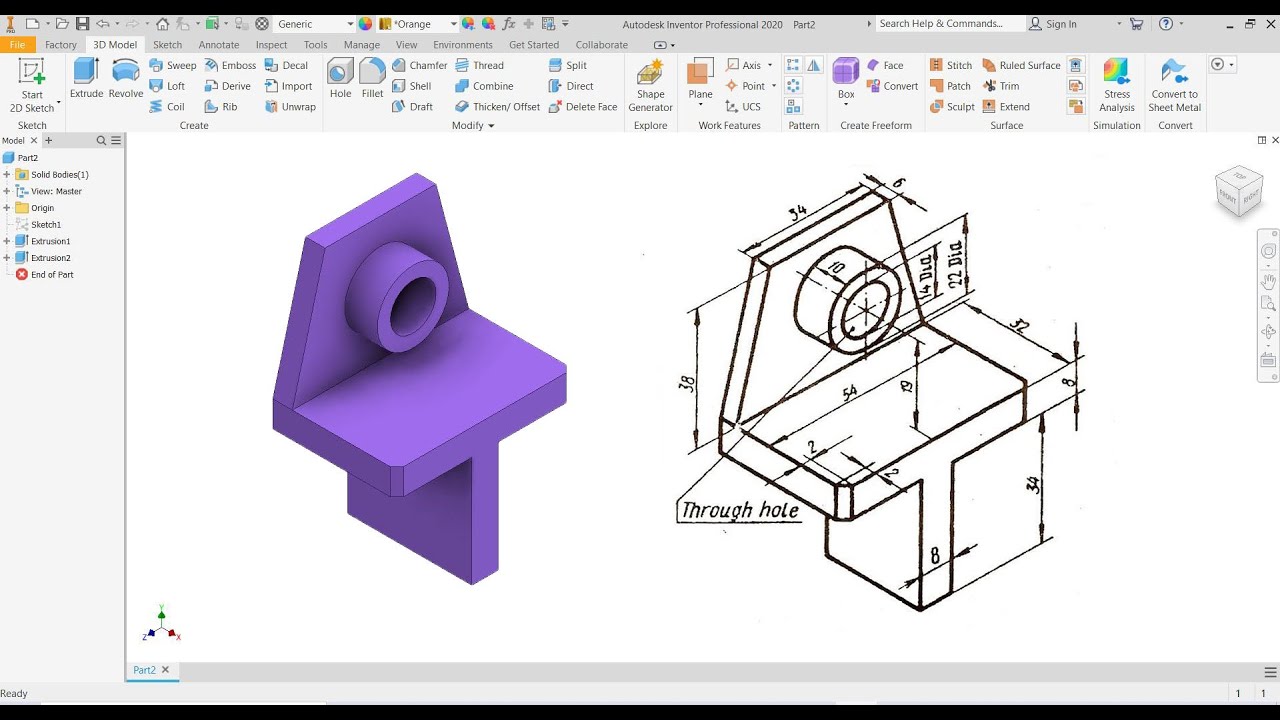 Autodesk Inventor Tutorial -25 - YouTube