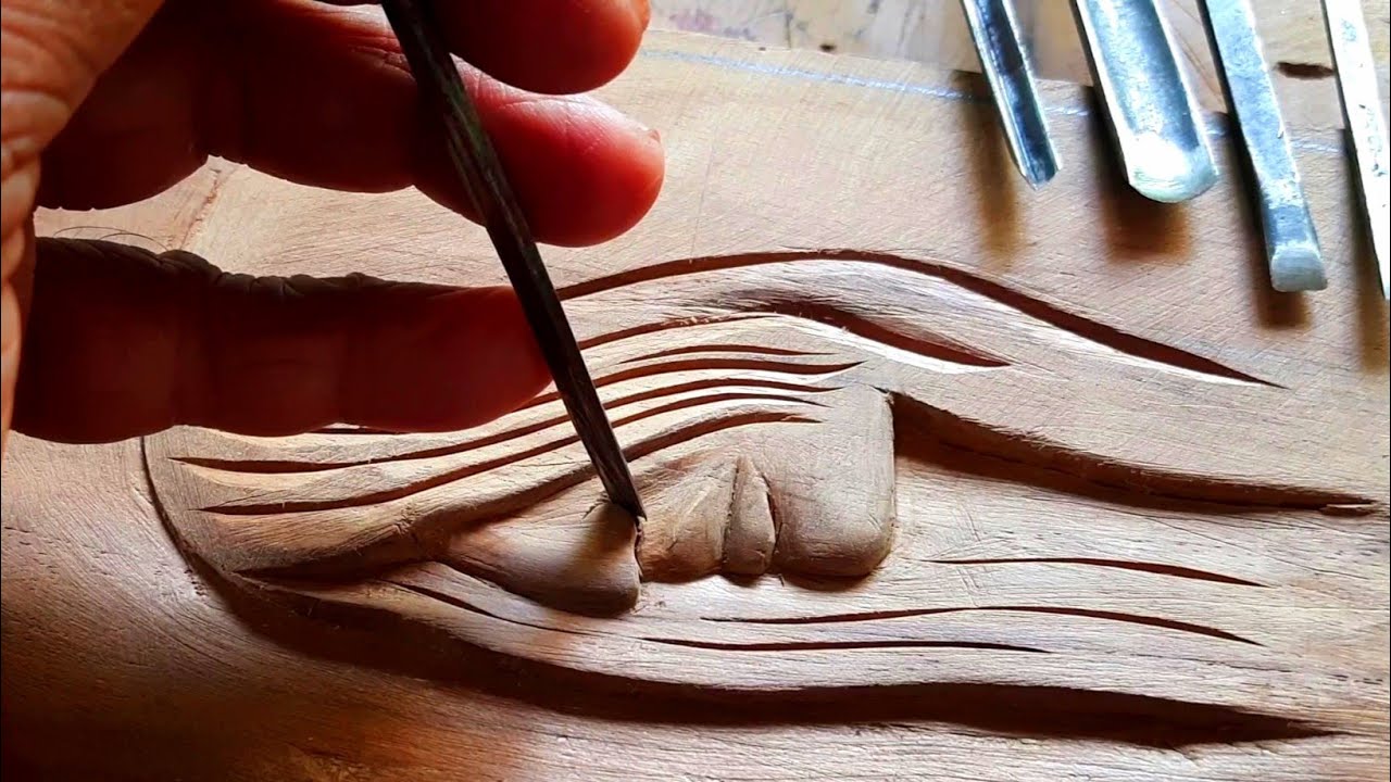 |Wood carving lady face|UP wood art| wood carving human face| - YouTube